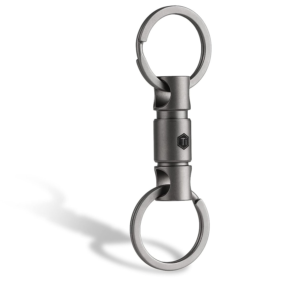 KeyUnity KA24 Detachable Key Ring Connector, Double-end Swivel Keychain Titanium Rotatable Key Organizer Linker for Carabine