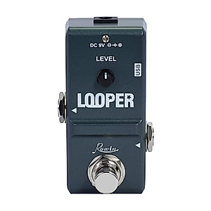 Rowin Nano Looper Pedal for Electric Guitar Effect 48Khz 24bit of Looping Unlimited Overdubs Suitable for Beginners or Solo Creators