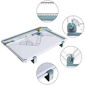 Frylr Inch A3 Drawing Board Drafting Table Multifunctional Drawing Board Table with Clear Rule Parallel Motion and Angle Adjustable Measuring System