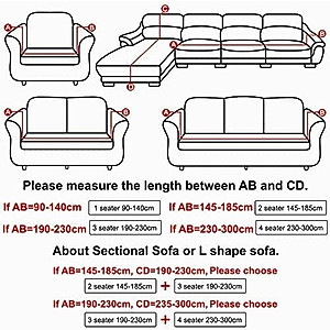 EFELIM Velvet L Shape Couch Cover Sectional Sofa Slipcover, Stretch 1 2 3 Seat Sofa Covers Soft Chaise Cover Furniture Protector for Dogs Pets (Blue,L Shape:4 Seater+3 Seater)