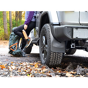 WeatherTech Custom No Drill Splash Guard MudFlaps for Jeep Gladiator - Front & Rear Set (110097-120113), Black