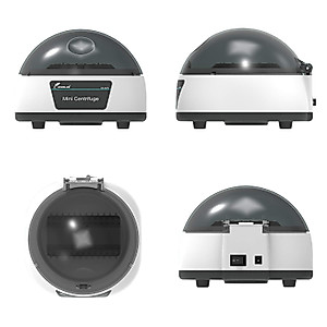 JOANLAB Mini Centrifuge Machine,4000rpm Lab Benchtop Centrifuge,2 Rotors for 0.2/0.5/1.5/2ml Micro tubex12 and 0.2ml 8/12 PCR stripex4