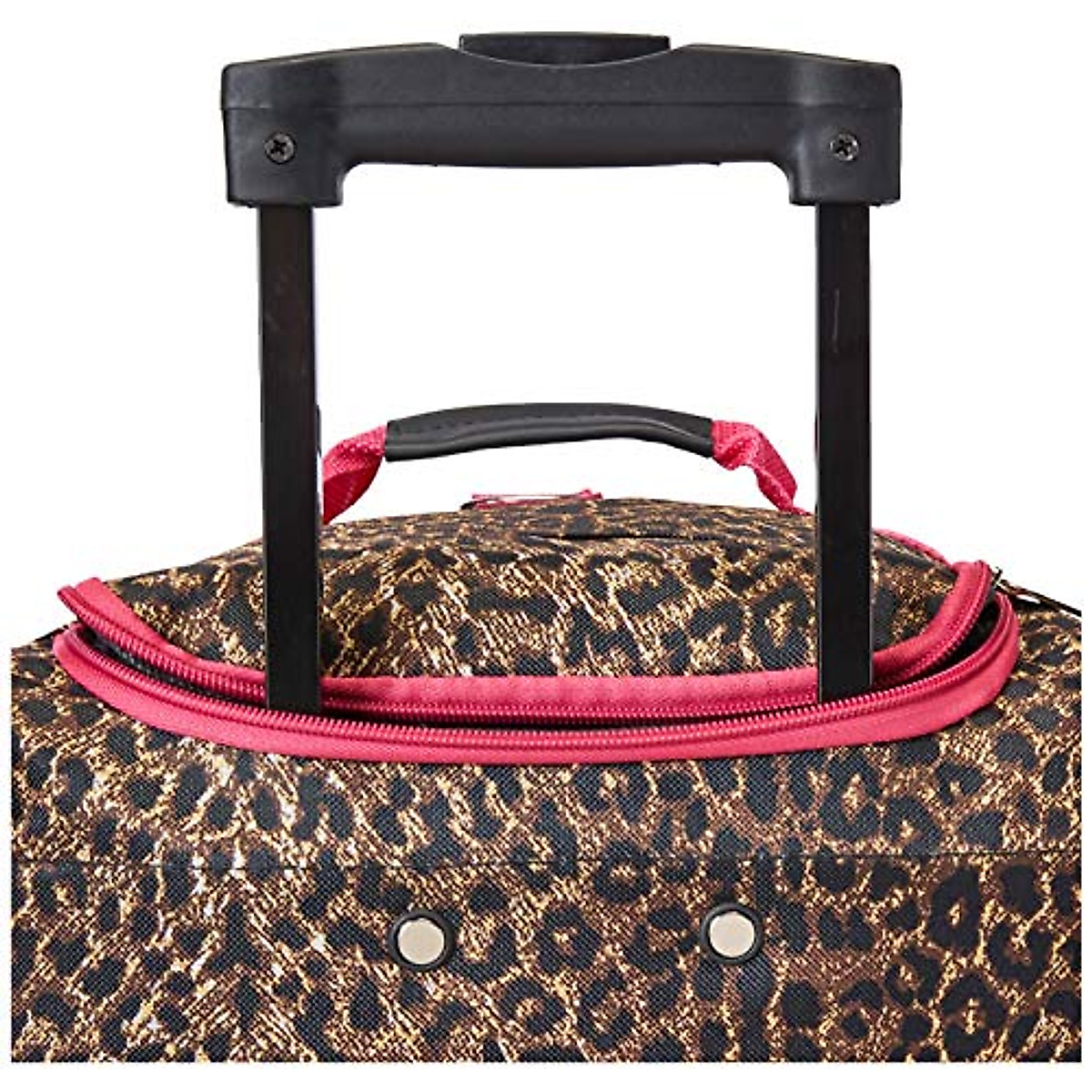 Rockland Rolling Duffel Bag, PINKLEOPARD, 22"