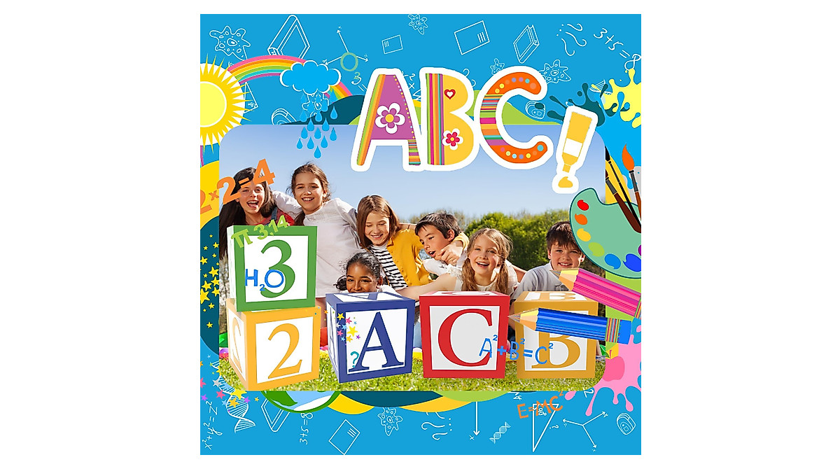 6 Pieces ABC and 123 Balloon Box Set for Back to School Parties
