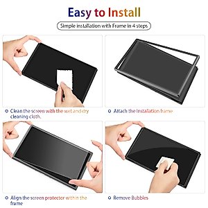[4 Pack] daydayup Tempered Glass Screen Protector Compatible with Nintendo Switch OLED Model 2021 - with [Alignment Frame] Transparent HD Clear Screen Protector for Accessories & Console