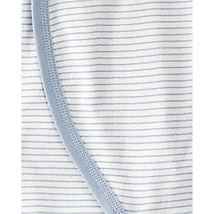 little planet by carter's unisex-baby Organic Cotton Wrap Sleep & Play, Seal Blue Stripes, 3 Months