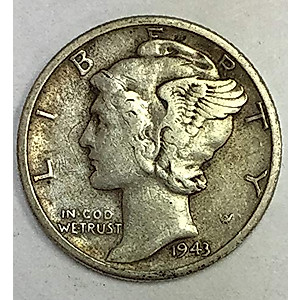 1943 D Mercury Dime 90% Silver 10c Fine