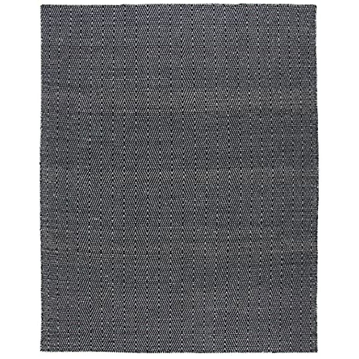 Safavieh Kilim Collection 8' x 10' Black/Ivory KLM380Z Flatweave Premium Wool Living Room Dining Bedroom Area Rug