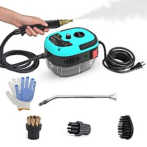 Ailgely 2500W High Temperature Pressurized Steam,Handheld Steam Cleaners for Home Use,Portable Steam Cleaning Machine,10S Fast Heating,with 3 Brush Heads (Blue)