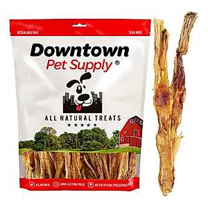 Downtown Pet Supply 12" Turkey Tendons for Dogs Made in USA, 10 Pack - Rawhide Free Dog Chews Long Lasting and Non-Splintering - Single Ingredient, Nutrient-Rich Tendon Chews for Dogs