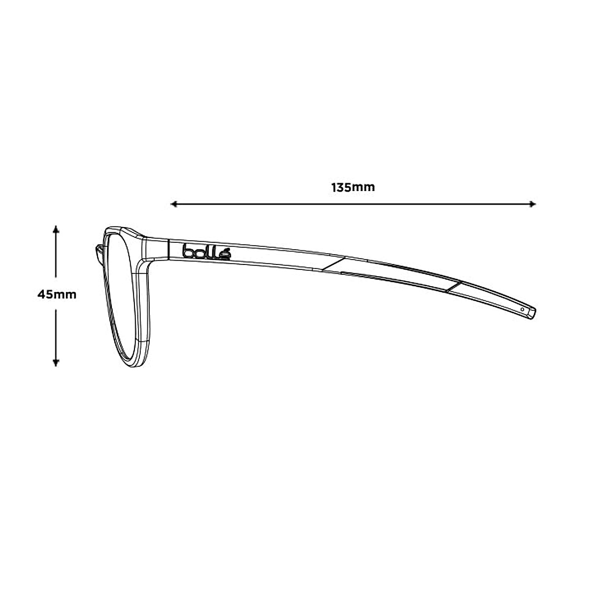 bollé Merit Sunglasses, Black Matte - Volt+ Gun