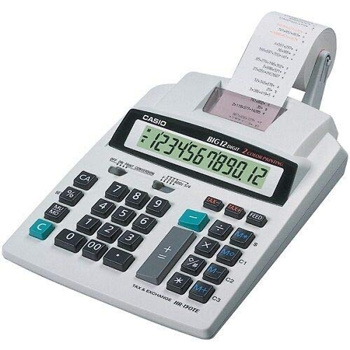 (6 Rolls) 2 1/4 x 150 ft, White, adding machine tape Paper Rolls, Premium One Ply Cash Register/Adding Machine/Calculator Roll Printing Calculator 10 key adding machine tape