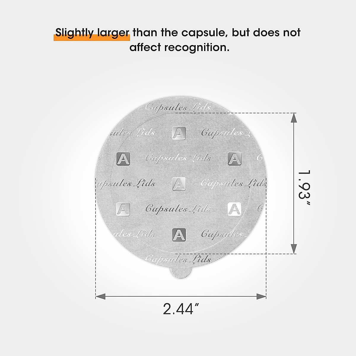 Aieve Aluminum Foil Seals Lid for Reusable Nespresso Pods Vertuo Compatible with Nespresso Refillable Capsule (120Pcs)