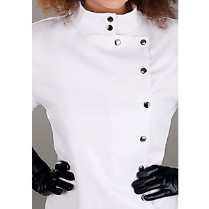 Fun Costumes Mad Scientist Costume for Women, Science Lab Coat & Accessories, Science Expert Halloween Costume, White, Medium