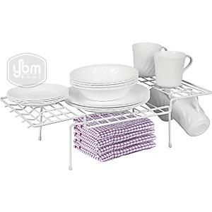 Ybm Home Wire Kitchen Counter and Cabinet Helper Shelf, Shelf Storage Organizer White 2214 (1)