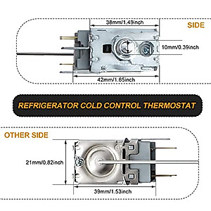 AC 220V 6A 3 Pin Freezer Refrigerator Thermostat WDF-18