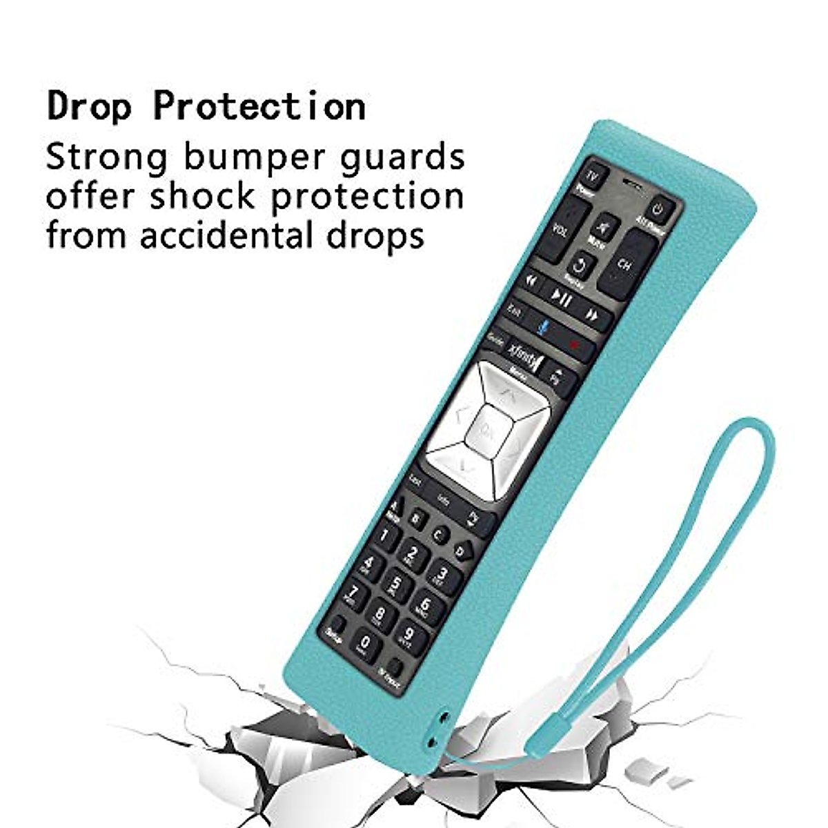 Protective Silicone Remote Case for XFinity Comcast XR11 Premium Voice Activated Cable TV Backlit Remote Control Shockproof Washable Skin-Friendly Remote Control Cover with Loop (Glow in Dark Blue)