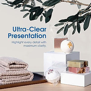 Spartan Industrial - 10" X 13" (100 Count) Crystal Clear Resealable Cello Poly Bags for Packaging, Clothing & T Shirts - Self Seal & Reinforced