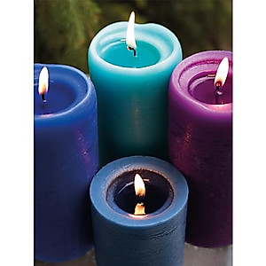 CANDWAX 3x6 Pillar Candles Set of 3 - Decorative Rustic Candles Unscented and Valentines Candles - Ideal as Wedding Candles or Large Candles for Home Interior - Hot Pink Candles