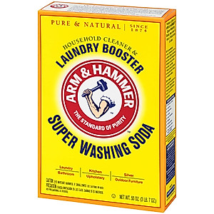 Arm & Hammer Super Washing Soda Detergent Booster & Household Cleaner, 55oz.