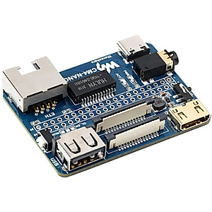 Nano Base Board (B) for Compute Module 4 Lite/eMMC,with Raspberry Pi 40PIN GPIO Header,Gigabit Ethernet RJ45,MIPI CSI-2 Port Connector 3.5mm Jack Audio