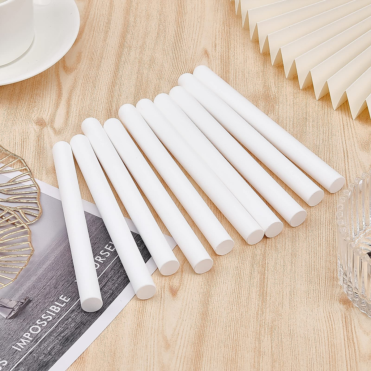 CHGCRAFT 10Pcs Diatomite Drying Stick Diatomite Moisture Absorbing Rod Diatomite Moisture Absorbing Stick Clean Water Diatomite Drying Stick for Home Laundry, 5.83inch