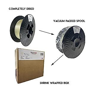 Basics 3D Professional 3D Printer Filament, PVA (Water Soluble Support Material), Natural Color, 1.75mm, 0.5 Kg, Made in USA