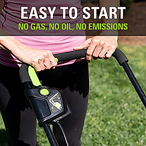 Greenworks 24V 13-Inch Cordless (2-In-1) Push Lawn Mower, 4.0Ah USB Battery (USB Hub) and Charger Included MO24B410
