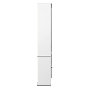 Prepac Tall Bookcase with 2 Shaker Doors, 80" H, White