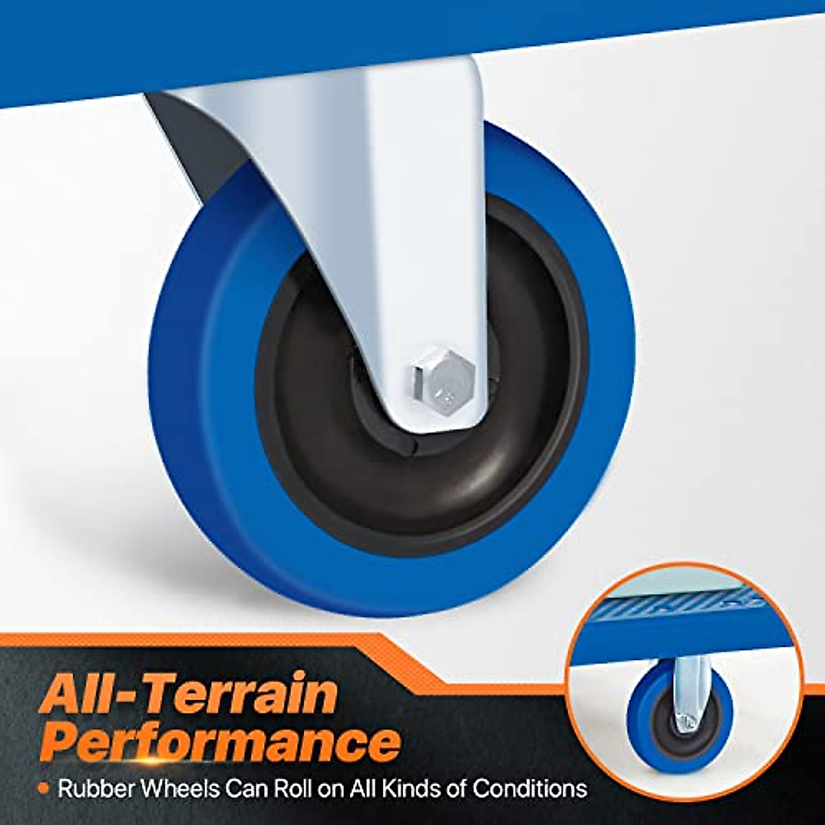 MoNiBloom 2 Tier Steel Utility Cart Multipurpose Service Trolley Cart with Wheels Great for Warehouse Garage Office, 661 lbs Capacity