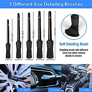 26Pcs Car Detailing Brush Set, Car Detailing Kit, Auto Detailing Drill Brush Set, Car Detailing Brushes, Car Buffing Sponge Pads Kit,Car Accessories,Car Cleaning Tools Kit for Interior,Exterior,Wheels