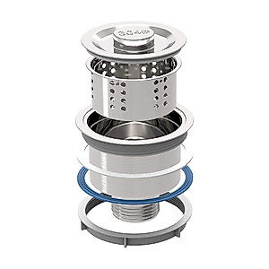 VINGLI Upgraded Free Standing 304 Stainless Steel Utility Sinks for Laundry Room with Backsplash, Industrial Garage Sink Commercial Sink for Restaurant, Workshop – 28" W x 24" D x 40.2" H