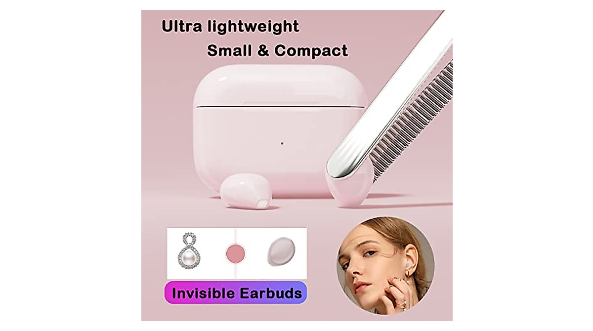 Xmenha Black Wireless Smallest Invisible Earbuds Hidden for Work ...