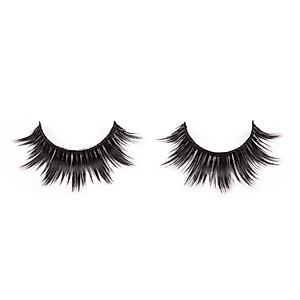 Wleec Beauty False Eyelashes, Dramatic Strip Lashes Pack Handmade Thick Fake Eyelashes Black (F36, 15 Pairs/3 Pack)