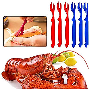 10Pcs Seafood Sheller Crab Legs Crackers,Easy Opener Shellfish Picks Knife,Crackers Picks Tools Set Portable Utensils for Lobster, Crab, Crawfish, Prawns, Shrimp