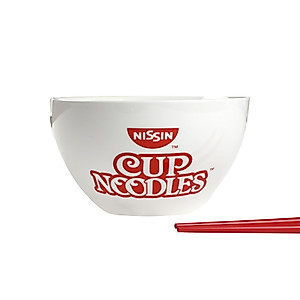 Bioworld Nissin Cup Noodles 20 oz Ramen Bowl With Chopsticks