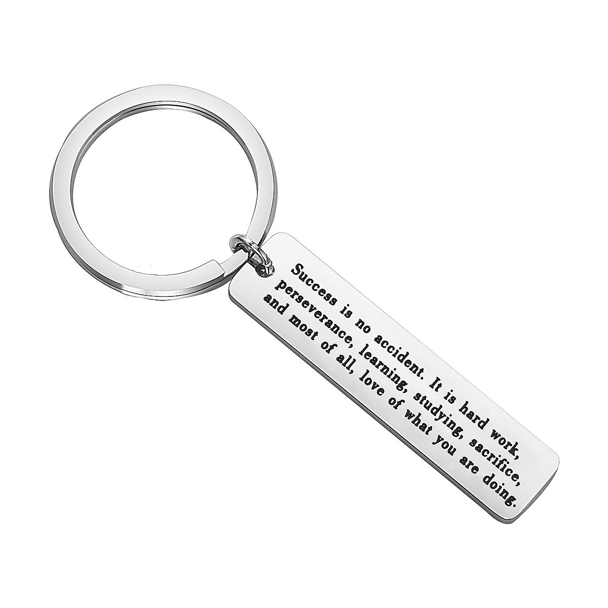 MYOSPARK Success Is No Accident Pele inspirational Quote Keychain Sport Player Motivational Gift Encouragement Gift (Success quote keychain)