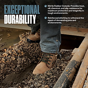 EVER BOOTS Waterproof Work Boots for Men, Hiking, Zapatos de Trabajo (13, COPPER)