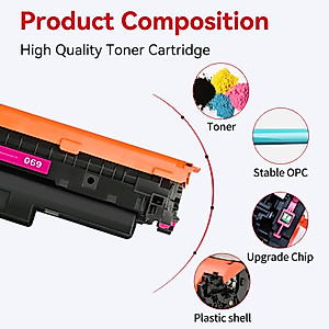 069 069H Toner Cartridge Compatible for Canon 069 Toner Cartridge Set for Canon Color Imageclass MF753Cdw MF751Cdw LBP674Cdw, myCartridge SUPRINT 069 Toner Cartridge (Black Cyan Yellow Magenta 4-Pack)