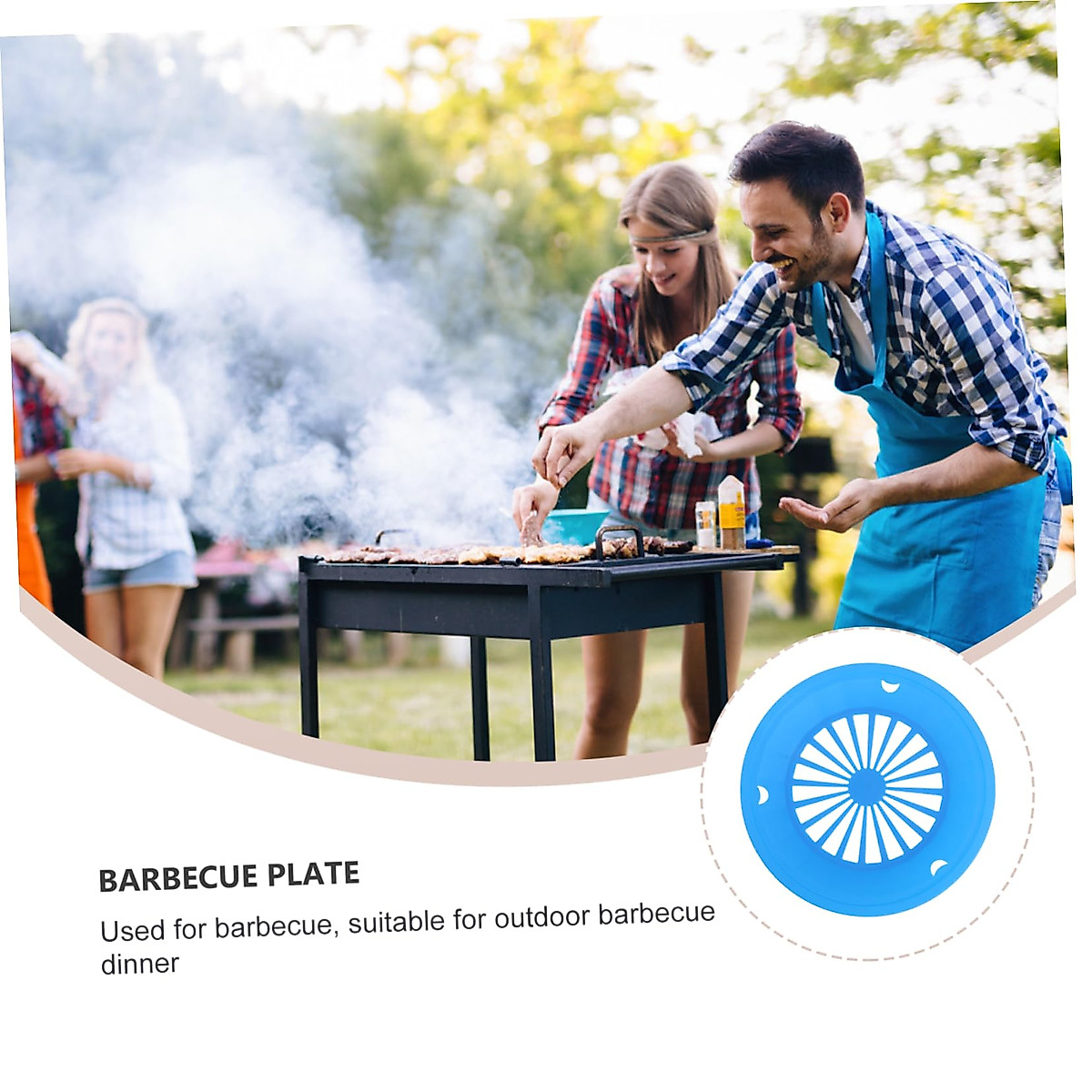 GLEAVI 30 Pcs Grill Plate 10 Inch Paper Plates Small Paper Plates Vegetable Holder Reusable Barbecue Trays Paper Plates Bulk Heavy Duty Paper Plates Food Snack Tray Friendly re-usable