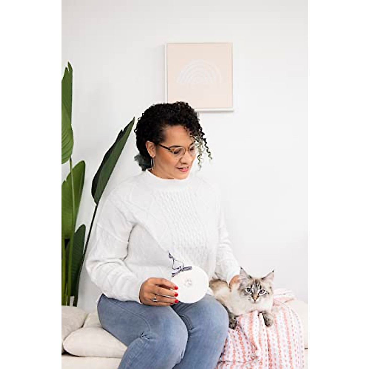 Pearhead DIY Pawprints Keepsake Kit for Dogs Or Cats, Christmas Ornament, Holiday Home Décor for Pet Lovers, Clay Paw Print Imprint, White