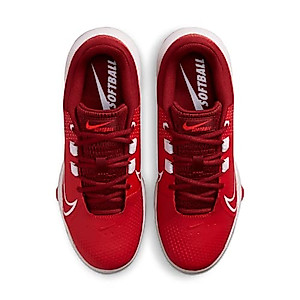 Nike Women's Hyperdiamond 4 Pro Molded Softball Cleats Red | White Size 8 Medium