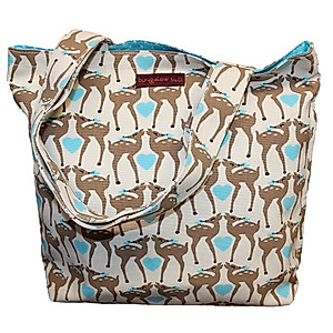 bungalow 360 Reversible Canvas Tote Bag (Jellyfish)