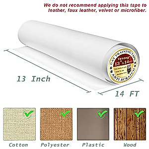 Vexong Cat Scratching Pads Deterrent Tape 13" x 14FT Furniture Protectors from Cats Transparent Self-Adhesive Pet Training Tape for Furniture Couch Door NOT for Leather…