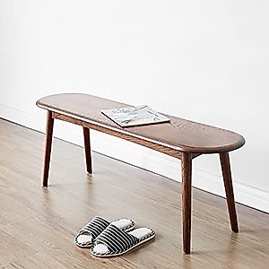 HomSof Natural Oak 100% Solid Wood Dining Bench Bed Bench for Dining Room, Bedroom