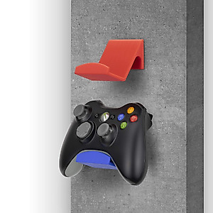 BRAINWAVZ [EOL] Game Controller Wall Mount Stand Holder (2 Pack) for Xbox ONE Switch PS4 STEAM PC Nintendo, Universal Game Controller Accessories - Red & Blue [EOL]