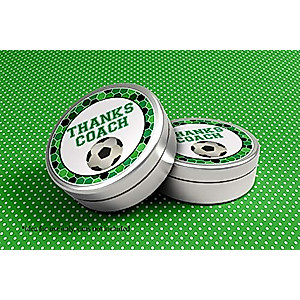 Soccer Team Coach Appreciation Thank You Sticker Labels, 40 2" Party Circle Stickers by AmandaCreation, Great for Envelope Seals & Gift Bags