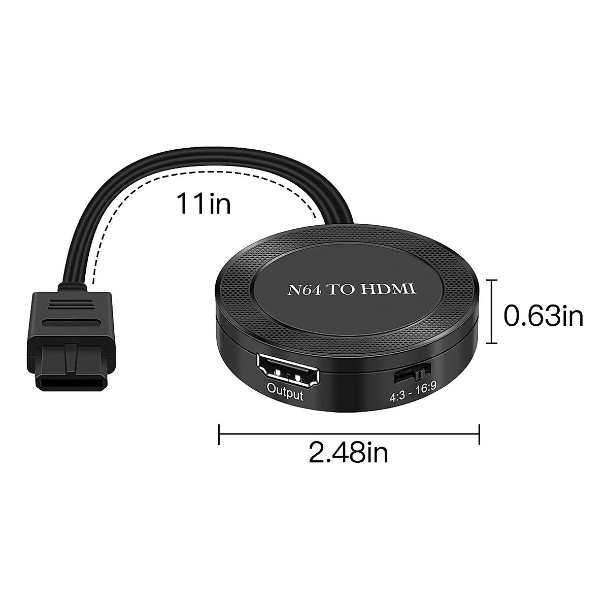 N64 to HDMI N64 HDMI Converter N64 Cable to HDMI Support 16:9/4:3 Convert N64 to HDMI Adapter & N64 Converter