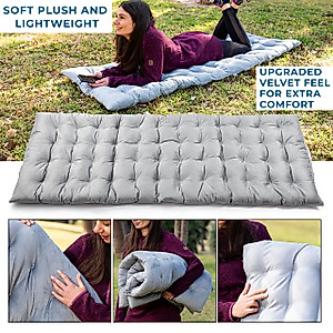 Zento Camping Cot Mattress Foam Pad for Adults – Thick Soft Ultra Comfort Sleeping Pad for Traveling Hiking Outdoor or Indoor Use – Lightweight Easy to Carry Foldable Waterproof Adult Cot Mattress