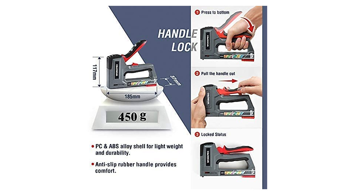 WORKPRO 6-in-1 Staple Gun – Perfect for Any Project